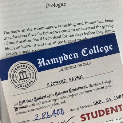 Fictional College Student ID Card Bookmark Dark Academia Classics ...
