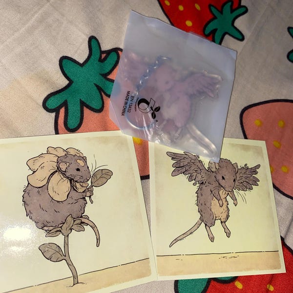 Winged Rat Art Print 8”x8” - Etsy