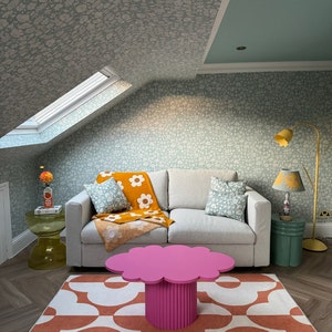 Coffee Table Funky Table Fluted Legs Table Cloud Shaped Table Colorful ...