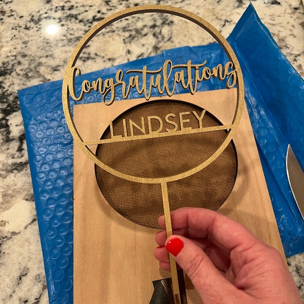 Custom Congratulations Cake Topper With Name Congrats Personalized ...