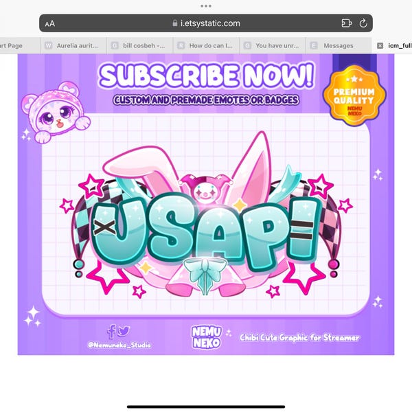 Custom Chibi Cute Animated Vtuber Logo for Your Vtuber, Animated Logo ...