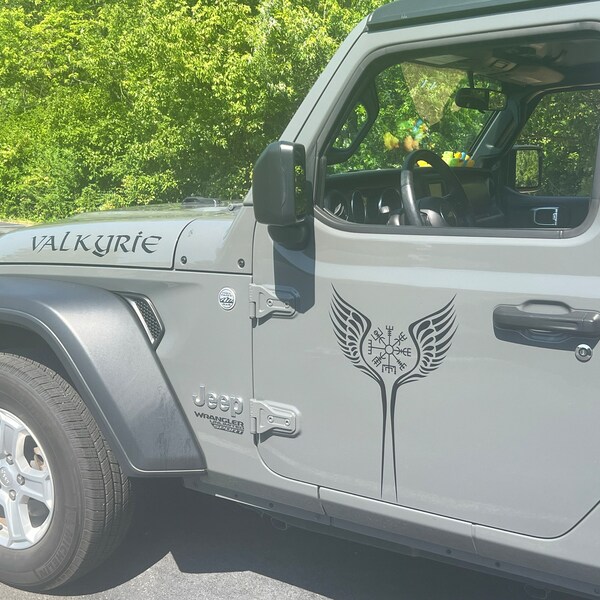 Valkyrie Wings Norse Viking Symbol Vinyl Decal Car Truck Jeep Wrangler ...