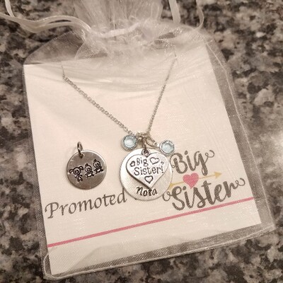 Big Sister Necklace, Big Sister Gift, Personalized Big Sister Necklace ...