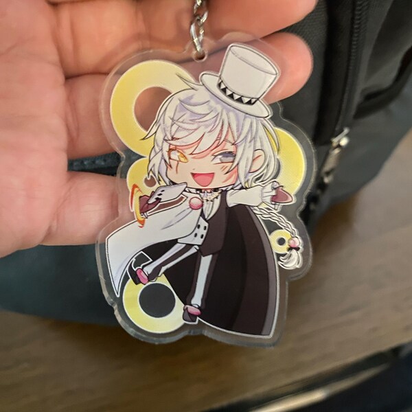 BSD Acrylic Keychains || Ranpo Poe Mushitarou || Perfect Crime Trio - Etsy