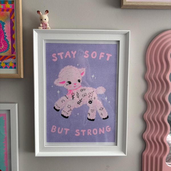 Soft but Strong A4 Risograph Print - Etsy Australia