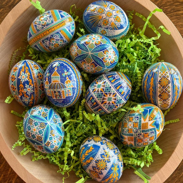 Easter Ornaments Ukraine Souvenir Easter Eggs Hand Made Easter Eggs ...