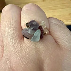 Custom Crystal Ring Handmade With Real Crystals you Choose the Crystals ...