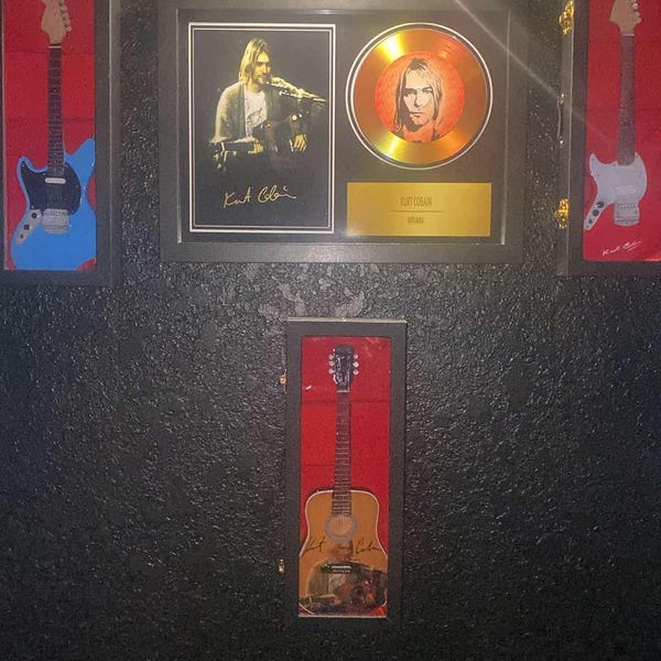 Shadowbox Frame Mini Guitar Replica Famous Band in the World With ...