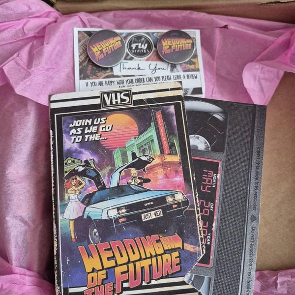 Personalised Retro 80's Movie VHS Tape Inspired Wedding Invite ...