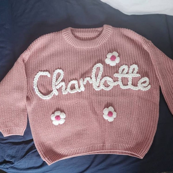 Cute Customized Name Baby Sweaters, Adorable Personalized Hand ...