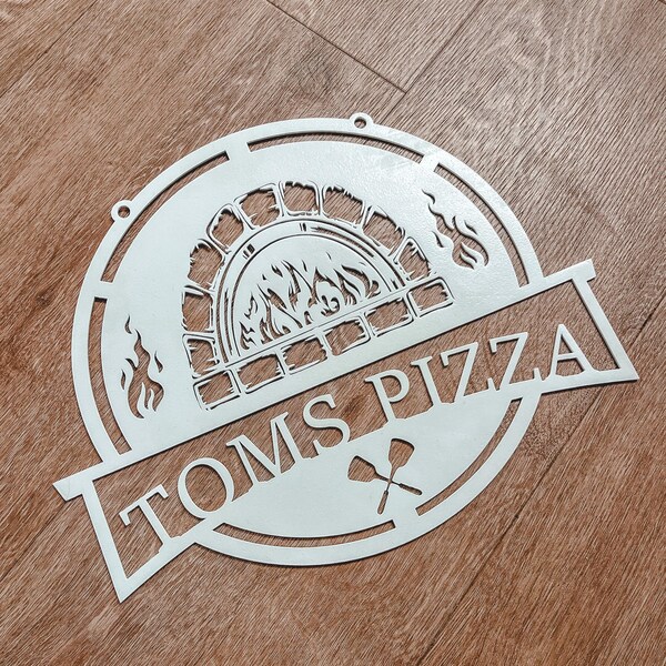 Custom Metal Pizza Oven Wall Sign, Kitchen Decor, Personalized Oven ...
