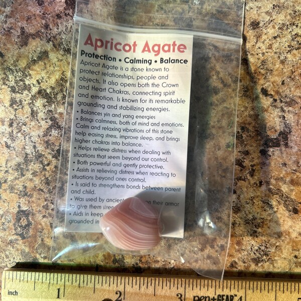 Apricot Agate Tumbled Stone - Multiple Sizes Available - Tumbled Pink ...