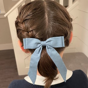 Sailor Bow Small Blossom Pink Linen - Etsy