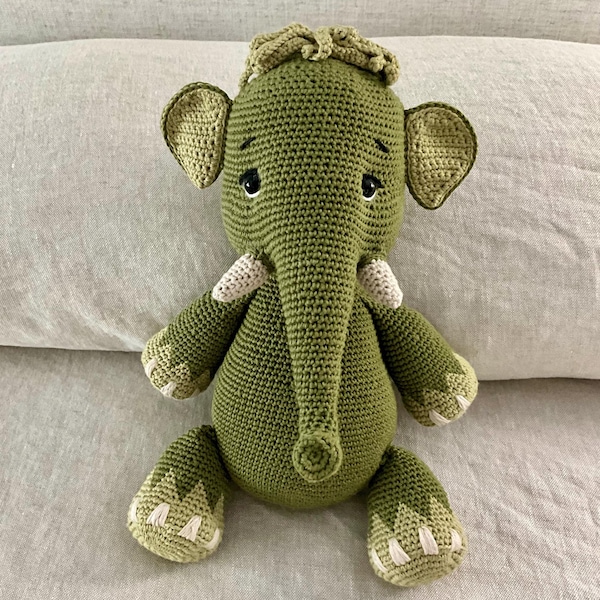 Mammoth Crochet Pattern, Mammoth Amigurumi Pattern Pdf Tutorial - Peanut the Mammoth - Etsy