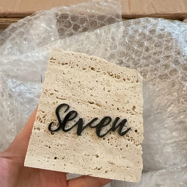 Customizable Natural Stone Table Signs for Conventions, Summons ...