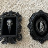Gothic Unusual Crow Raven Foot in Vintage Style Ornate Frame on Velvet ...