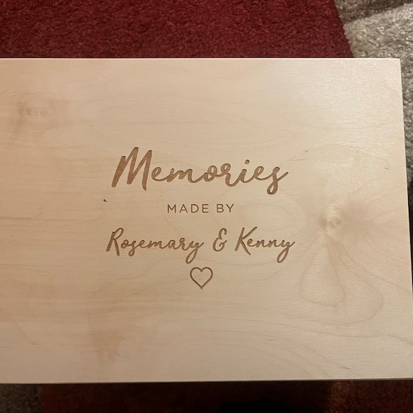 Couples Memory Box, Personalized Keepsake Box for Valentine ...