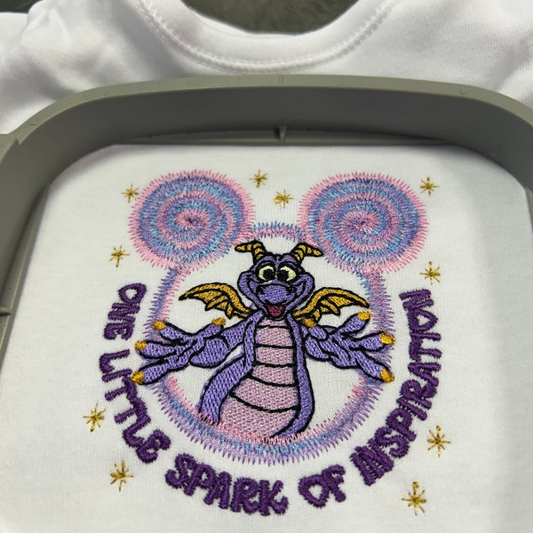 Figment Jumping Out of Tie Dye Mouse Head DIGITAL Embroidery Machine ...