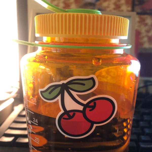 Cherries Vinyl Bumper Sticker | Fruit Cherry Red Fruity Stickers - Etsy