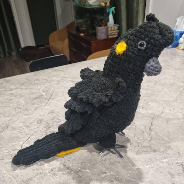 Parrot Crochet Pattern: Realistic White Cockatoo Amigurumi Bird for ...