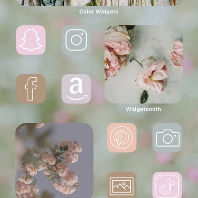 Pastel Spring Aesthetic Phone Icons Pack iPhone IOS14 and Android Icons ...