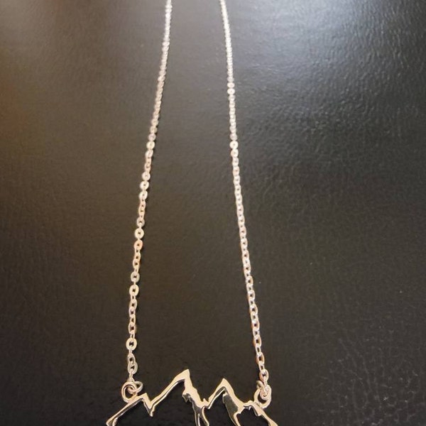 Mountain Range Colorado Necklace - Silver Mountain Range Jewelry ...