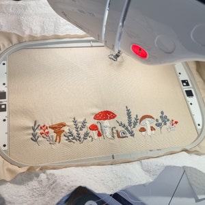 Enchanted Forest Mushrooms Border Machine Embroidery Design Original ...