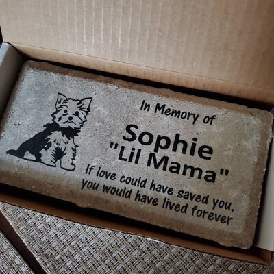 Yorkie Memorial Stone, Personalized Pet Memorial, Dog Memorial Stone ...