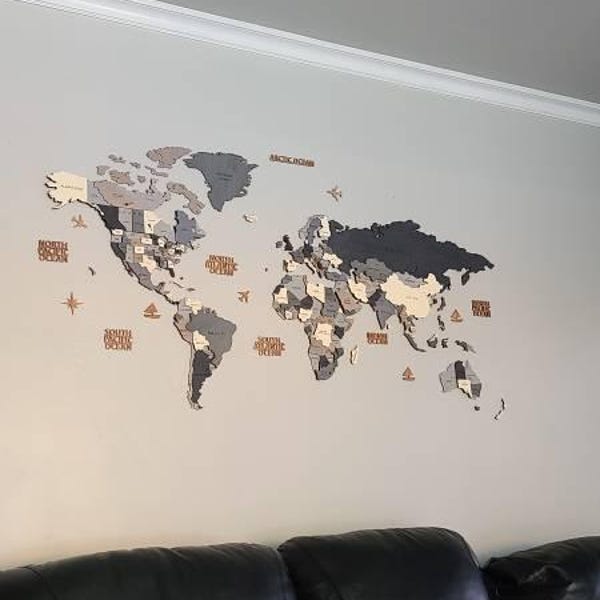 3D Cork World Map, Travel Pin Board, Push Pin Map, Wall Art World Map, Memory Board, Home ...