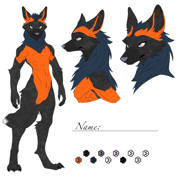 Gender Neutral Canine Furry Base: Canine Fursona Fox Dog Furry Base ...