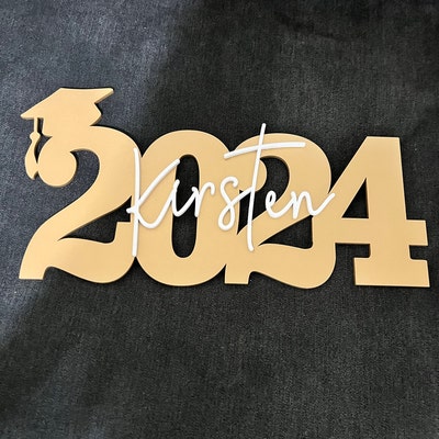 Custom Graduation Decor Name Sign, Custom Grad Sign, Class of 2024 ...