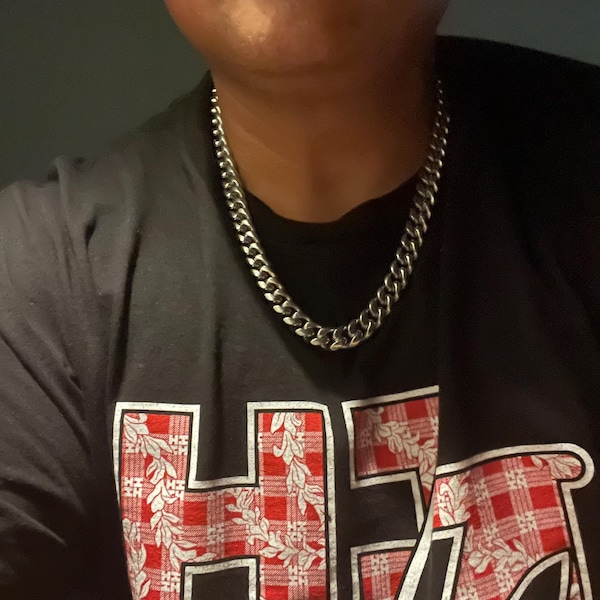 Gold Glitter Chain Necklace Stainless Steel, Flat Link Chain Necklace ...