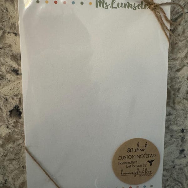 School Principal Notepad, Personalized School Principal Notepad, Gift ...