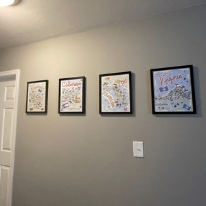 Oregon Art on Square Canvas, Oregon Map Canvas Art, Oregon Print for ...