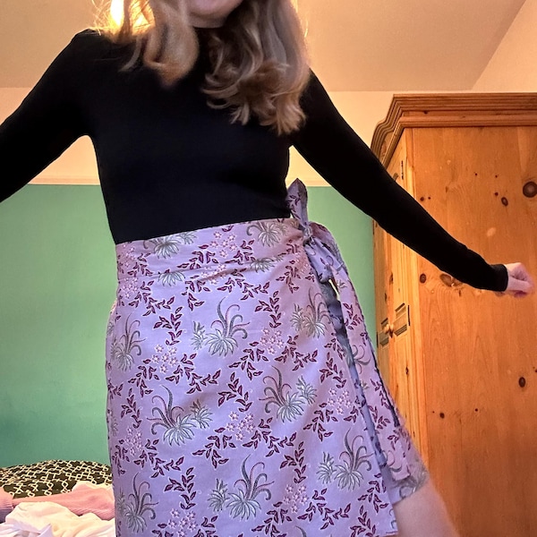 Wrap Skirt With Big Bow Sewing Pattern/ A-line Wrap Skirt PDF Pattern ...
