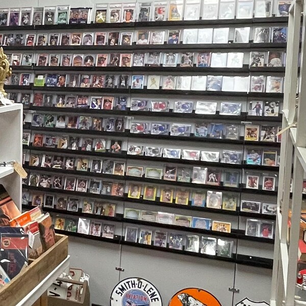 18 Card Display Shelves, Football Cards, Baseball Cards, Basketball ...