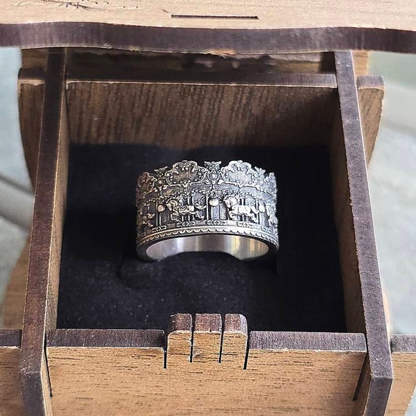 Sterling Silver Carousel Ring: Handmade Memory Jewelry - Etsy