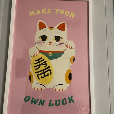 Make Your Own Luck Wall Print Digital Download Print, Maneki Neko ...