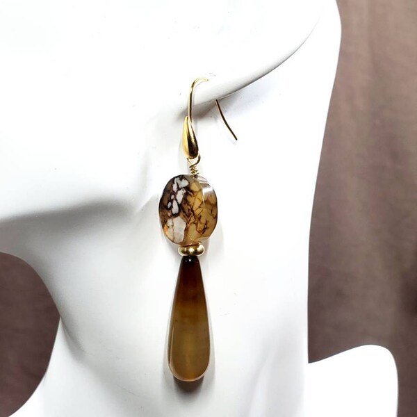 Large Teardrop Ear Wires - 2 Styles in Silver or Gold Plated Brass ...