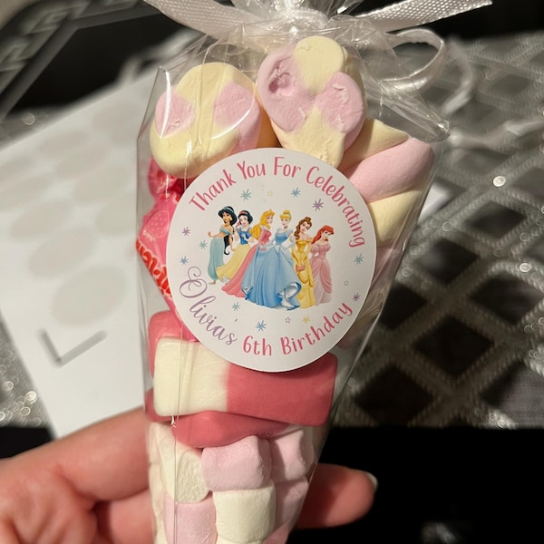 Personalized Princess Birthday Stickers: Party Favor Labels - Etsy UK