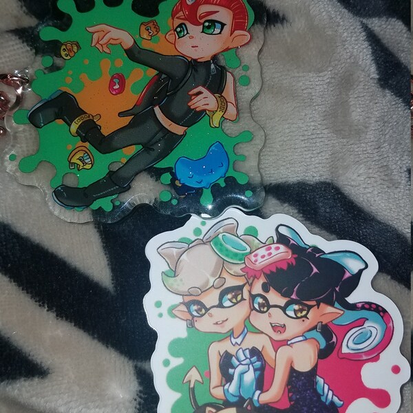 Splatoon Inspired Acrylic Keychains - Etsy