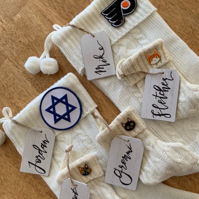 STAR of DAVID PATCH Iron-on Embroidered Biker Nametag Religious Jewish ...