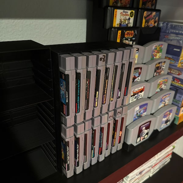 2 Rows - Rack Display for Super Nintendo Entertainment System SNES NTSC ...