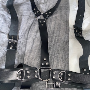 Leather Body Harness BDSM Leather Harness With Rings Bondage | Etsy