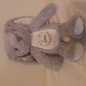 Personalised Bunny Rabbit, New Baby Gift, Customised Plush Soft Toy ...