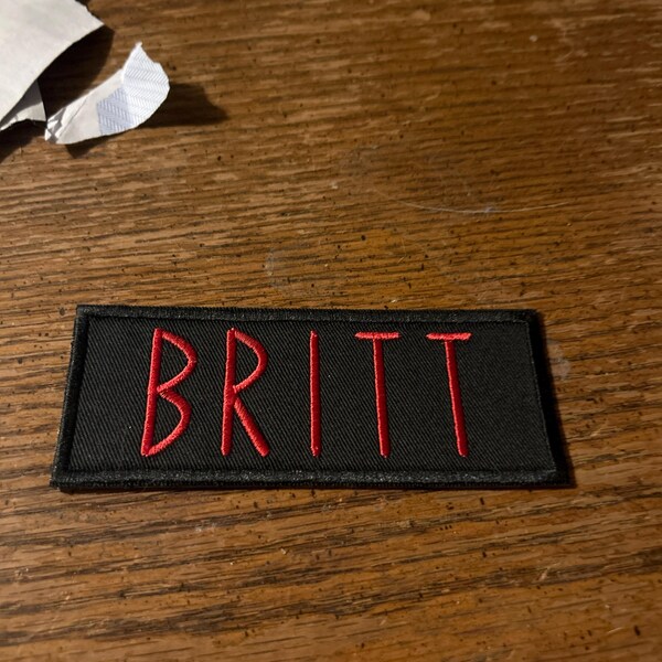 1 Line, Custom Embroidered, Biker, Name Tag, PATCH Iron on or Sew on ...