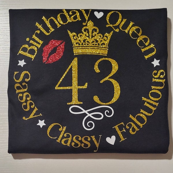 43 and Fabulous Svg, 43and Fab Svg, 43rd Birthday Svg for Women, 43rd ...