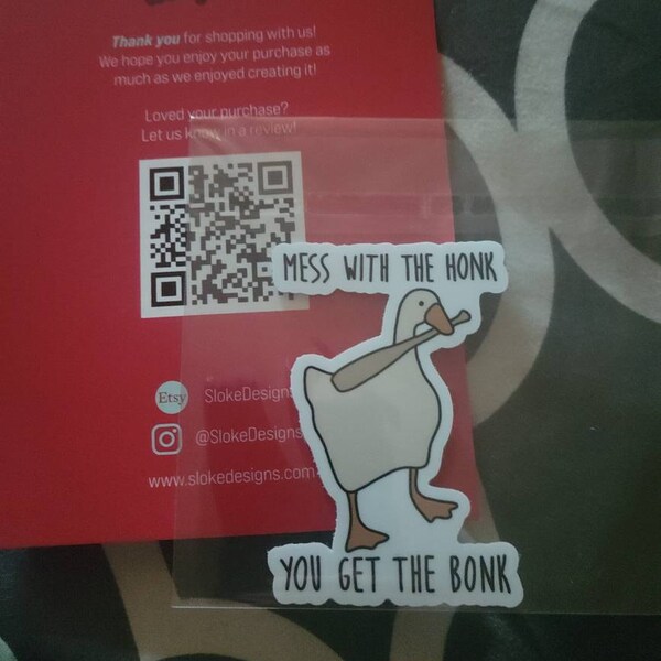 Mess With the Honk You Get the Bonk Sticker | Laptop Sticker | Water ...