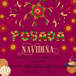 Posada Navideña Invitation Template, Editable & Printable Mexican ...