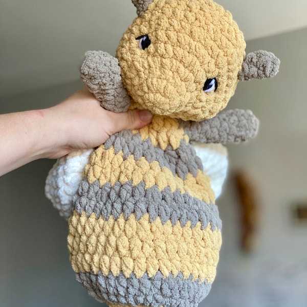Benji the Bee Crochet Pattern, Crochet Snuggler - Etsy